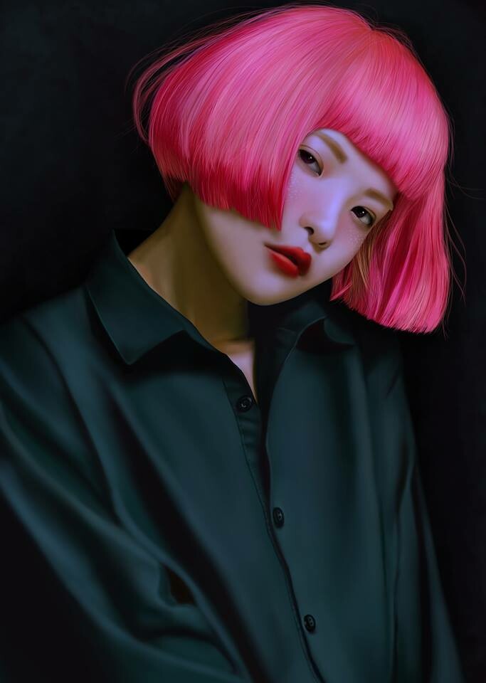 ArtStation - pink girl