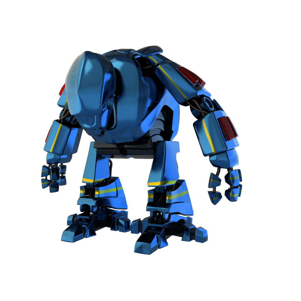 ArtStation - 3D model practice_robot(機器人練習)