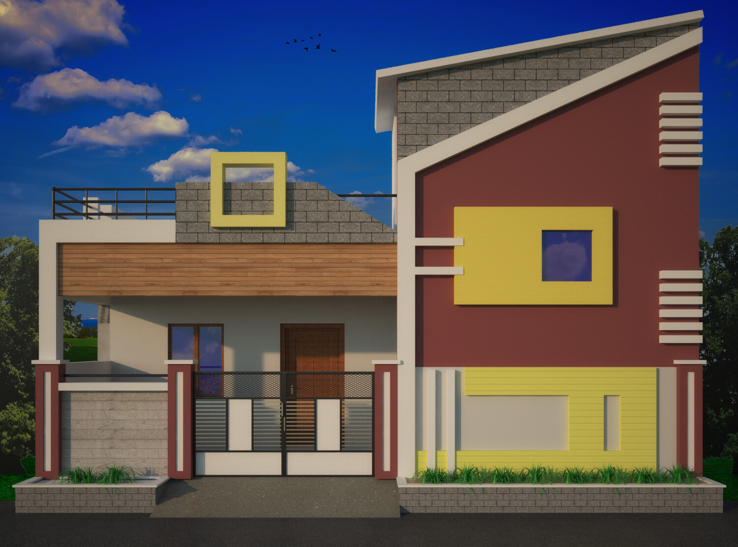 ArtStation - Residential Building - Elevation