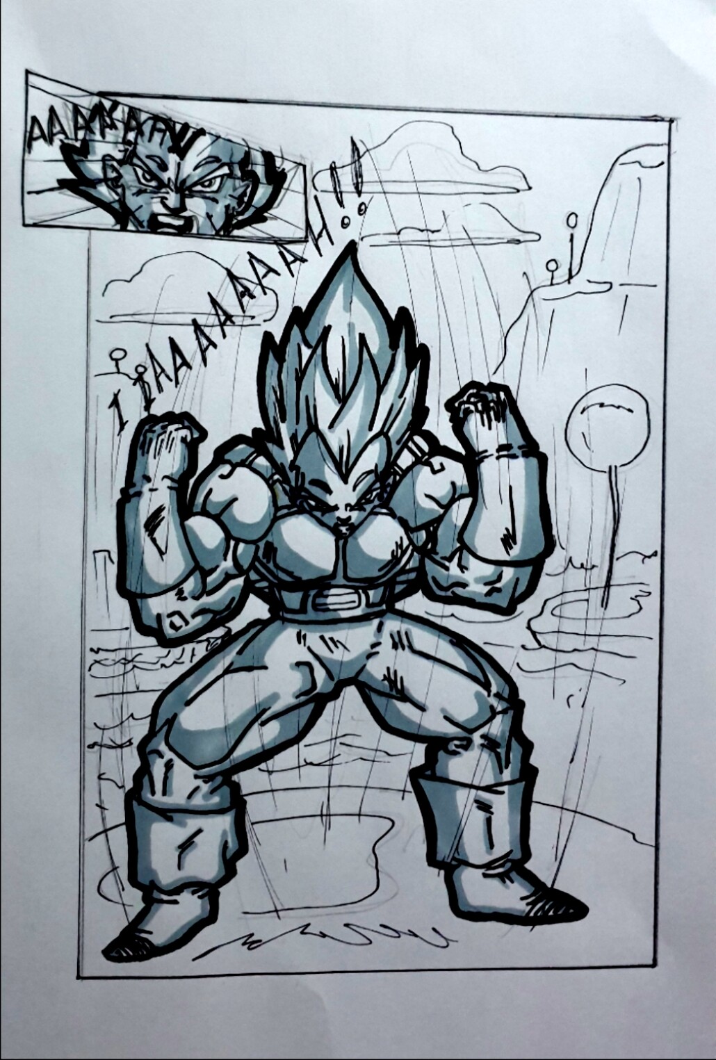 ArtStation - vegeta ki charge!!!