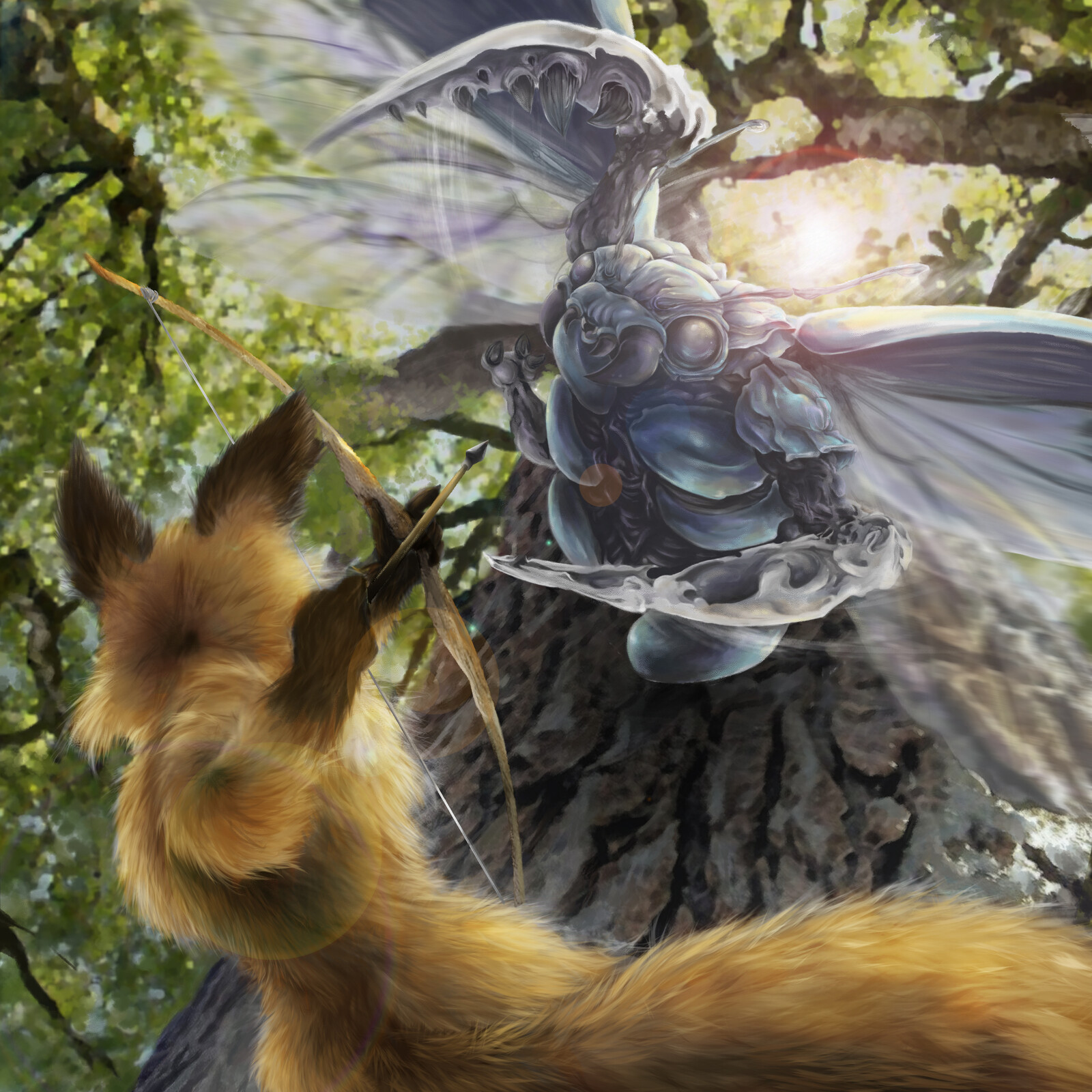 Christen Gang - Forest Fight Sequence - Bug vs Fox Aerial