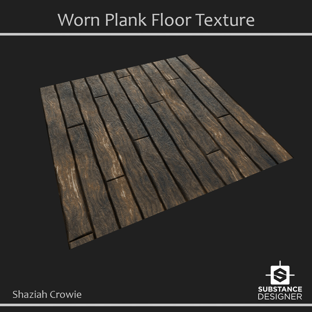 ArtStation - Worn Wood Floor Material