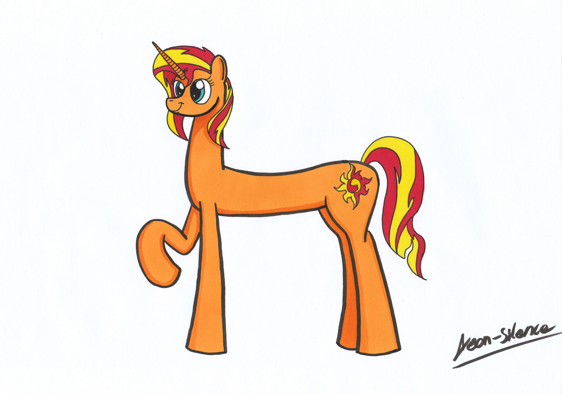 how to draw sunset shimmer pony