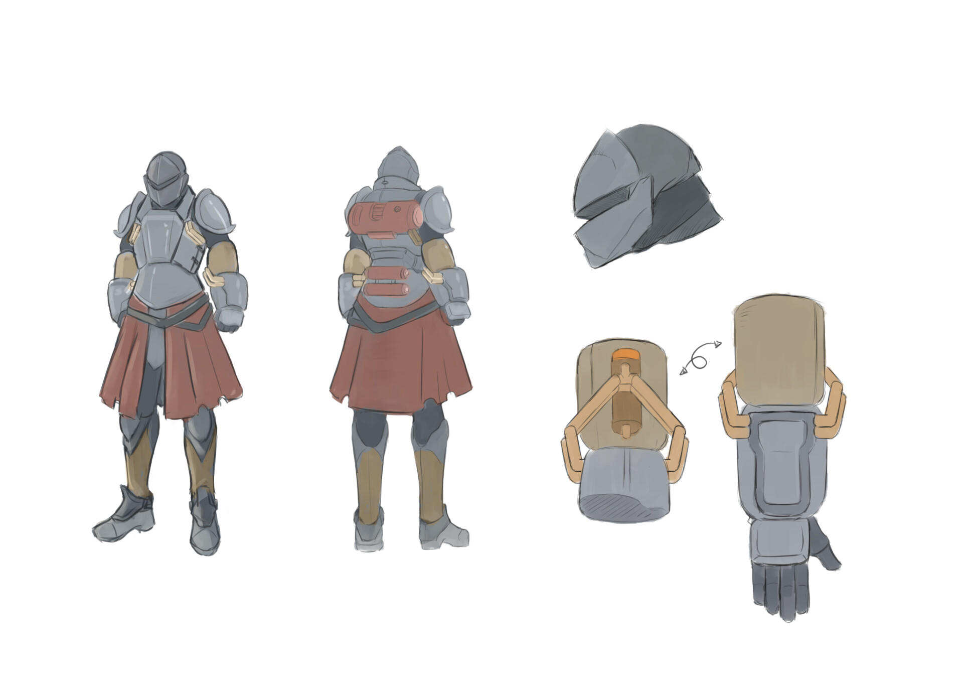 ArtStation - Character Concept - Steam Knight