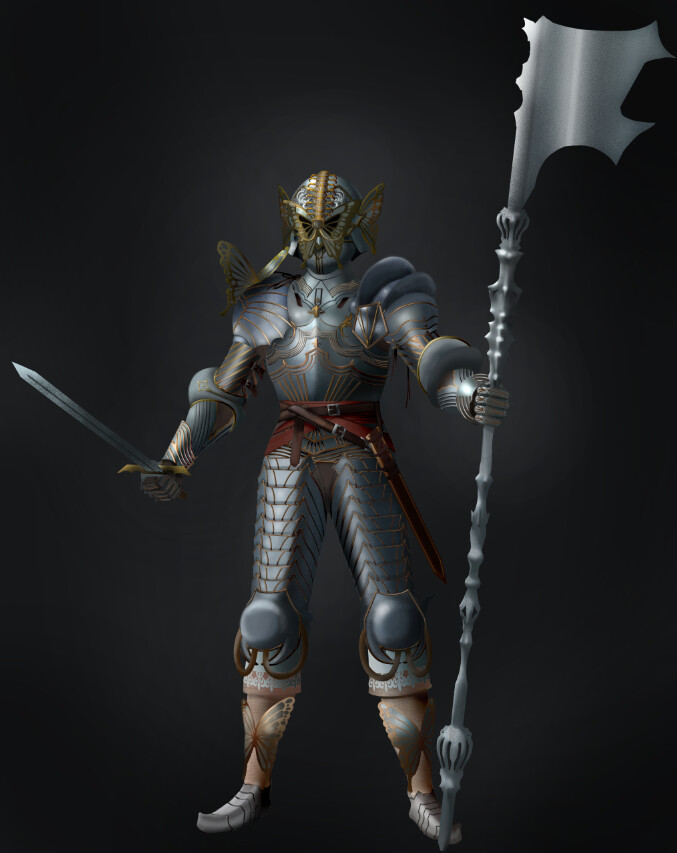 ArtStation - Butterfly and centipede Armor