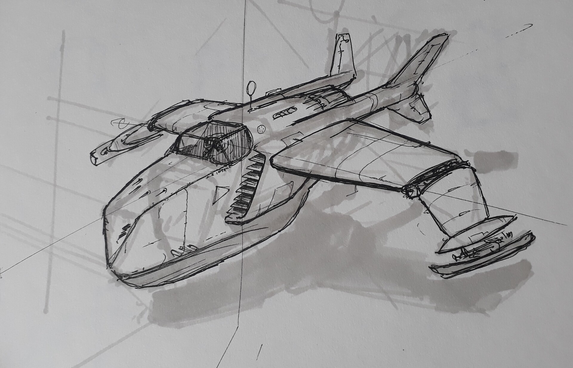 ArtStation - Hydroplane skecth