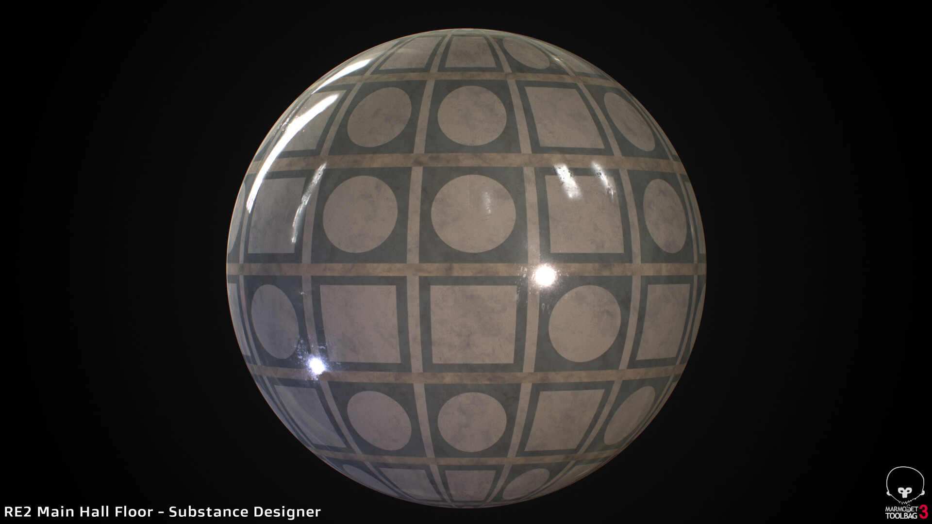 Jay Donovan - RE2 Main Hall Floor - Substance Designer
