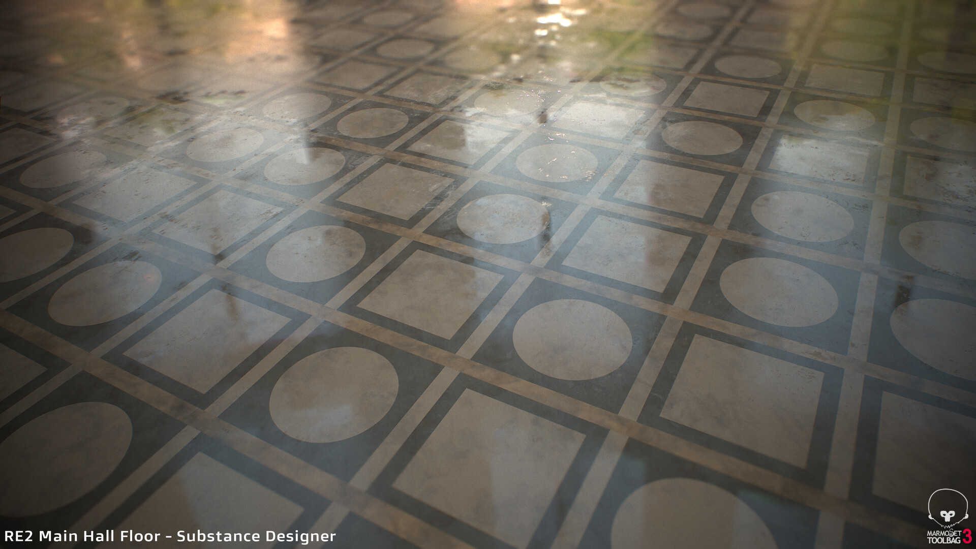Jay Donovan - RE2 Main Hall Floor - Substance Designer