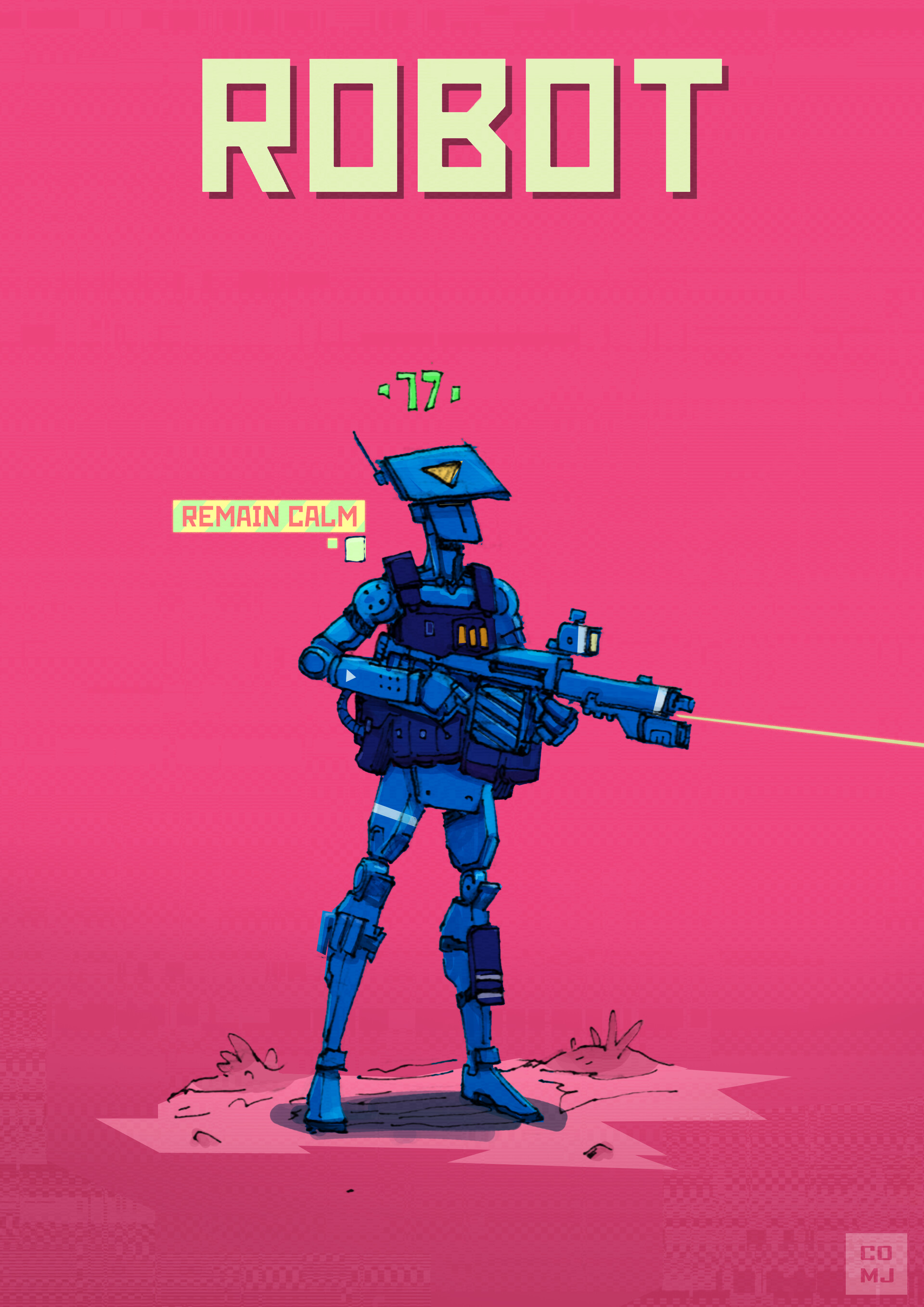 ArtStation - pink robo cop