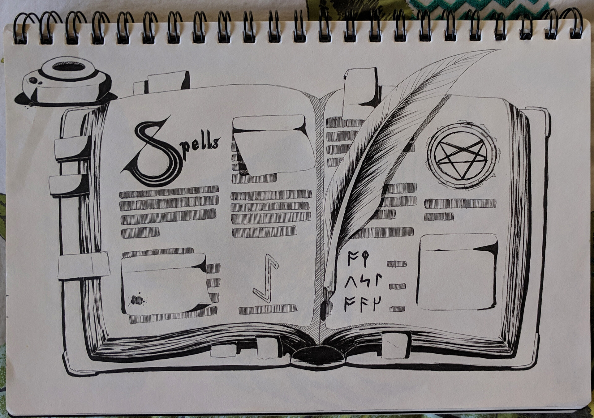 ArtStation - Inktober Day 4 - Spell