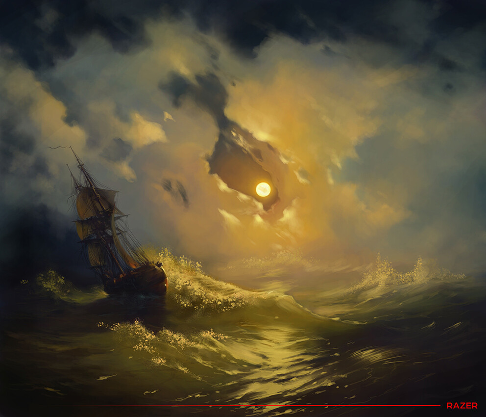 ArtStation - sea storm
