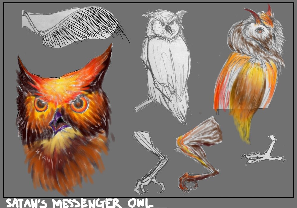 ArtStation - Hell's Messenger Owl