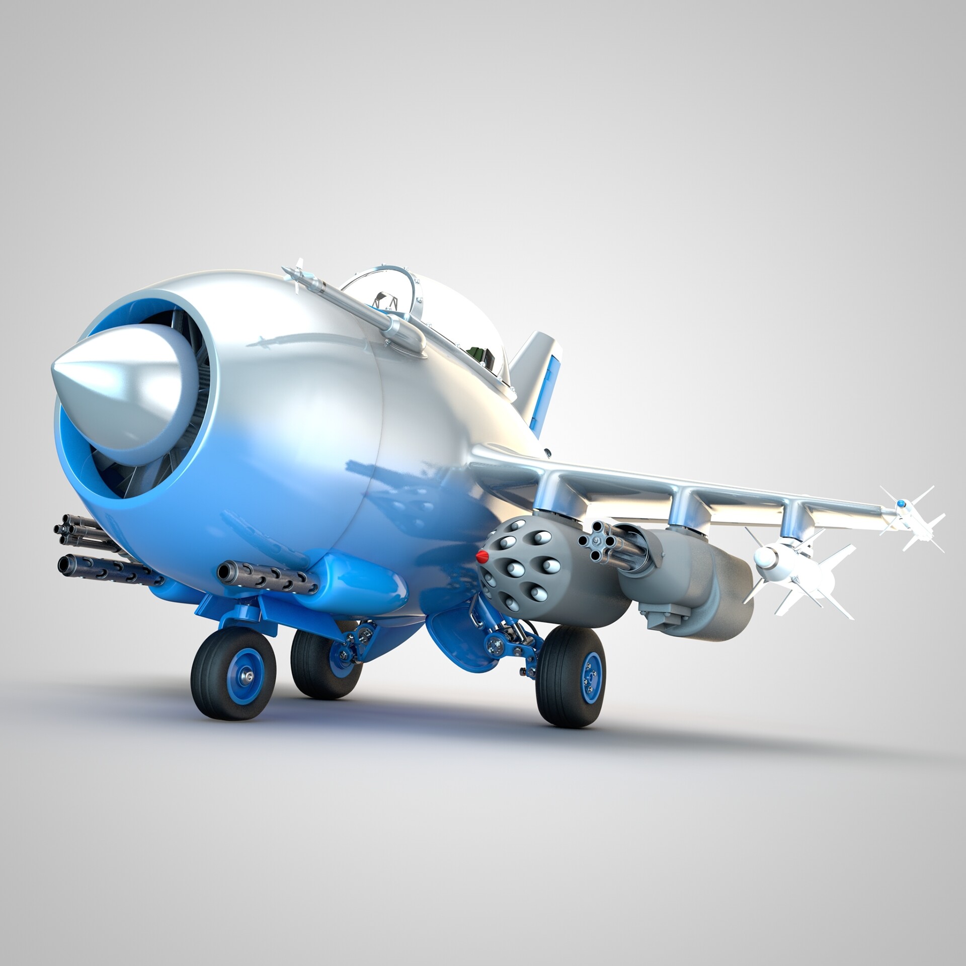 ArtStation - Cartoon Jet Fighter