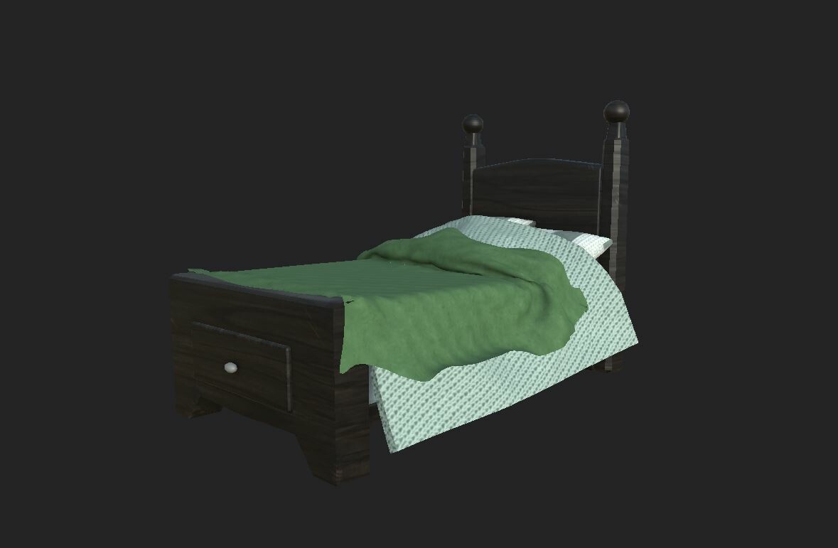 ArtStation - 3D Prop - Bed