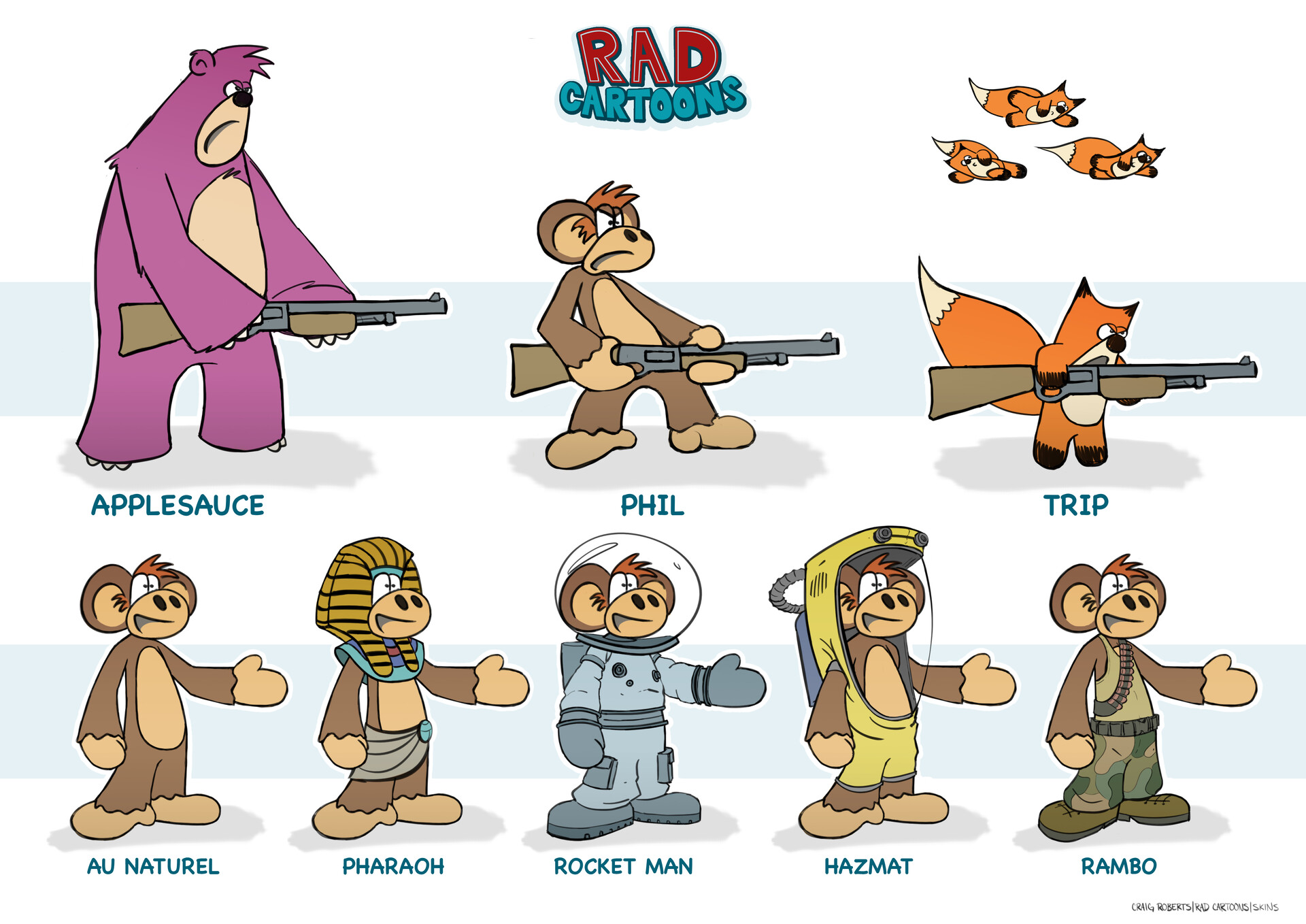 ArtStation - RAD Cartoons: Skins