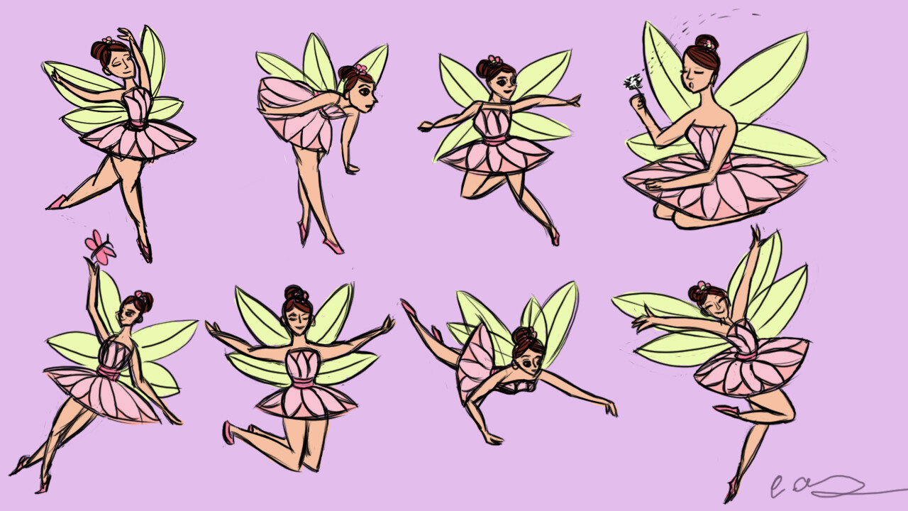 Claire Chang - Zenia Character Expression Sheet