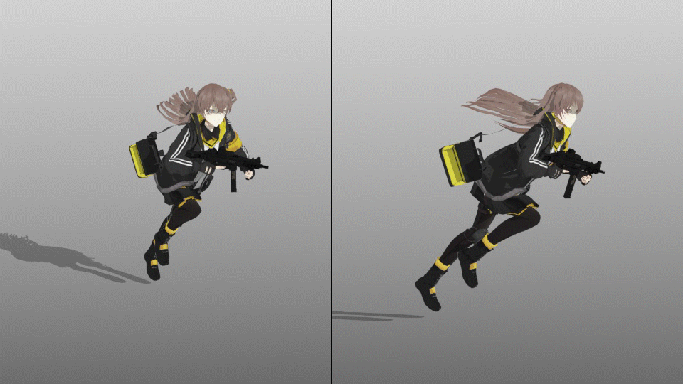 ArtStation - Girls Frontline UMP45 Run Cycle, cbo