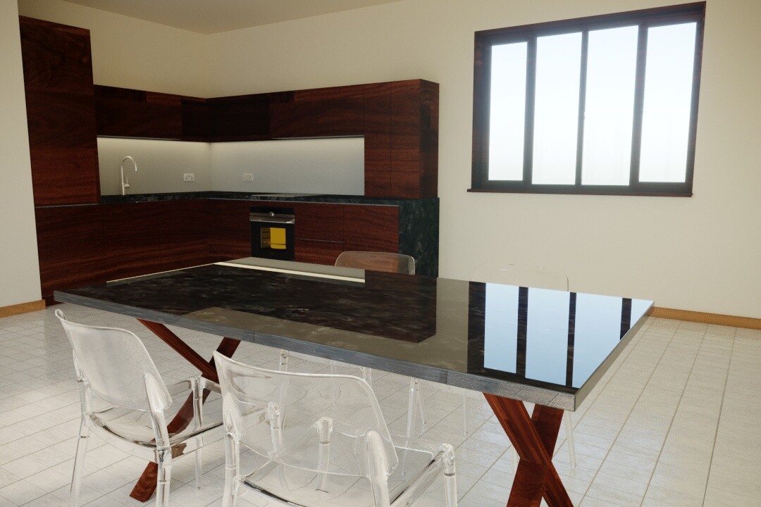 ArtStation - Lighting and texturing kitchen