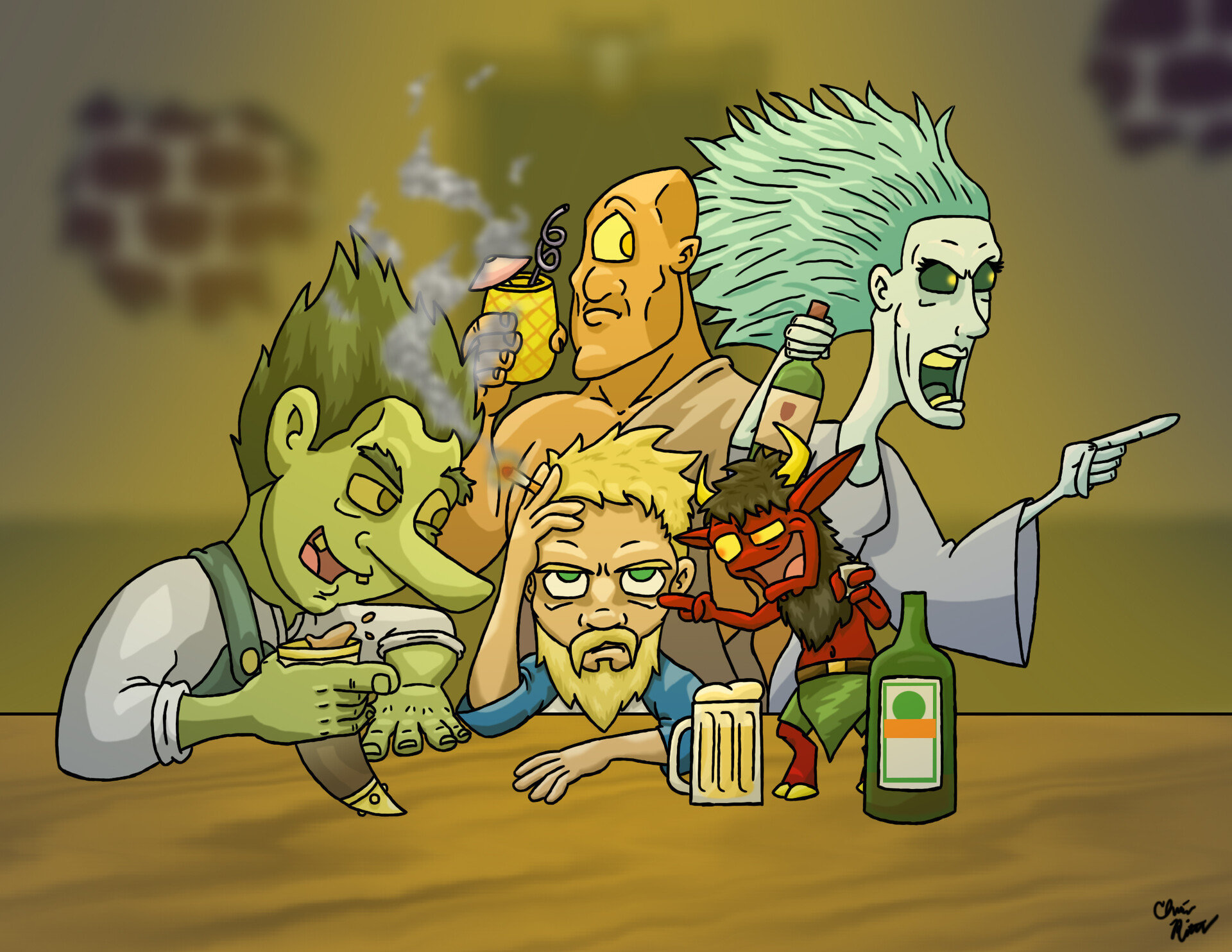 ArtStation - Monsters Walk Into a Bar