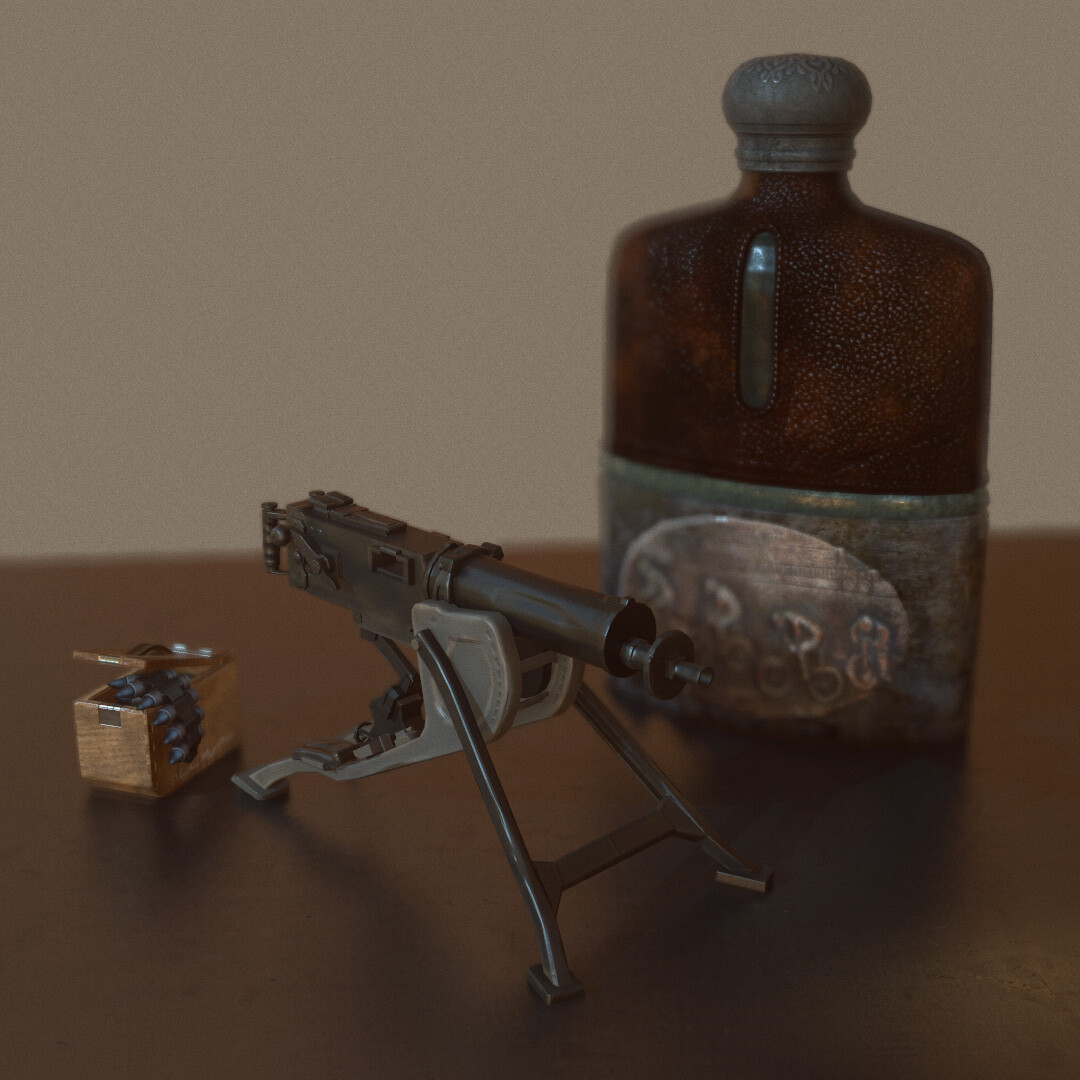 ArtStation - Maxim Machine Gun