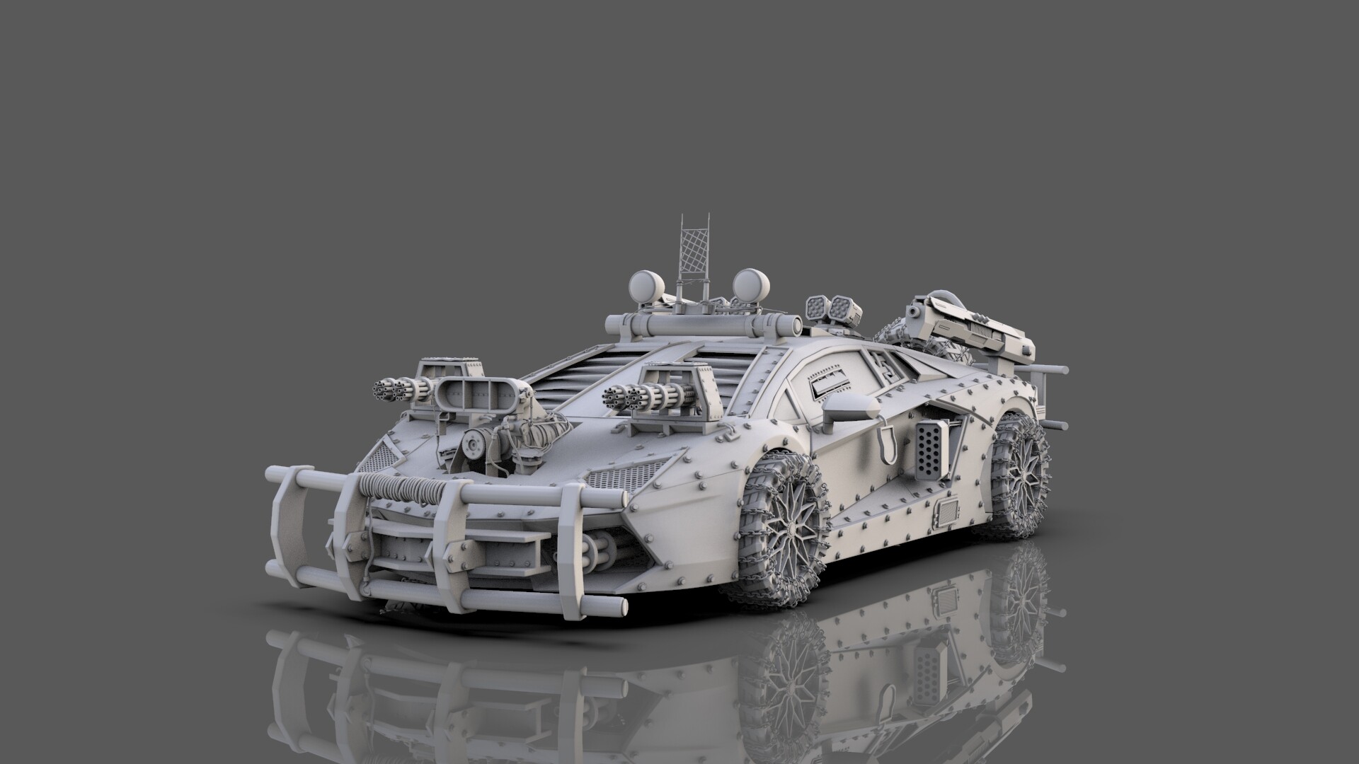 ArtStation - The car of death race_ WIP