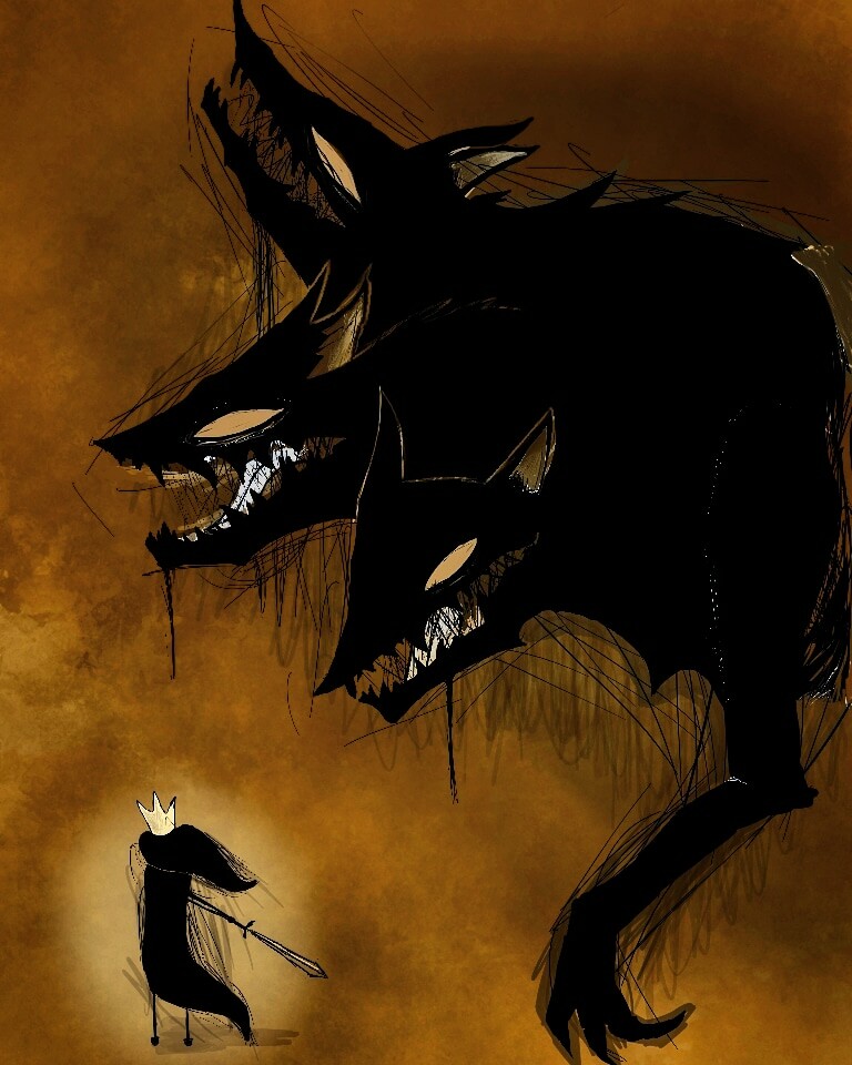 ArtStation - Three-head wolf