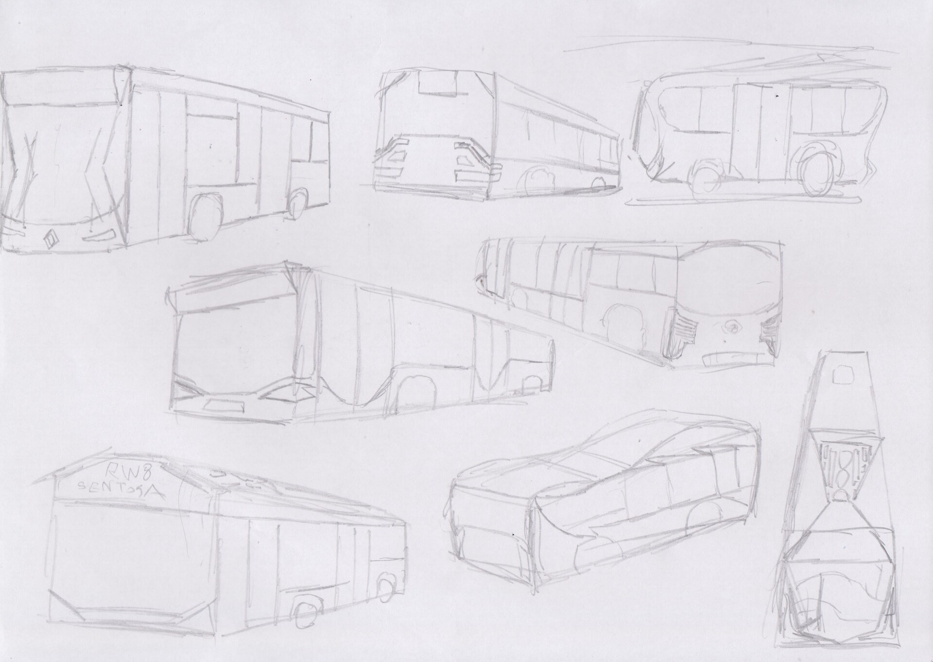 ArtStation - Random bus doodles