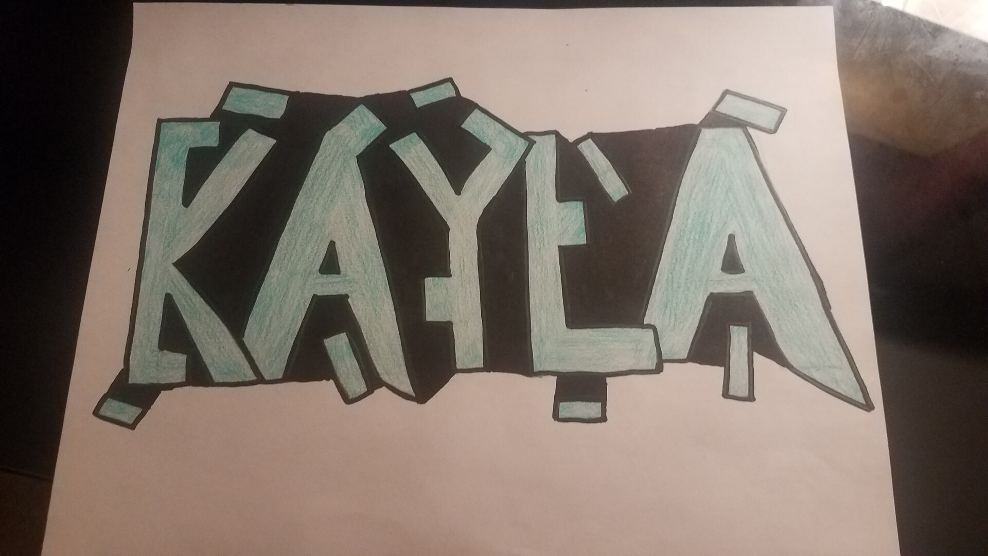 how to draw kayla in graffiti letters