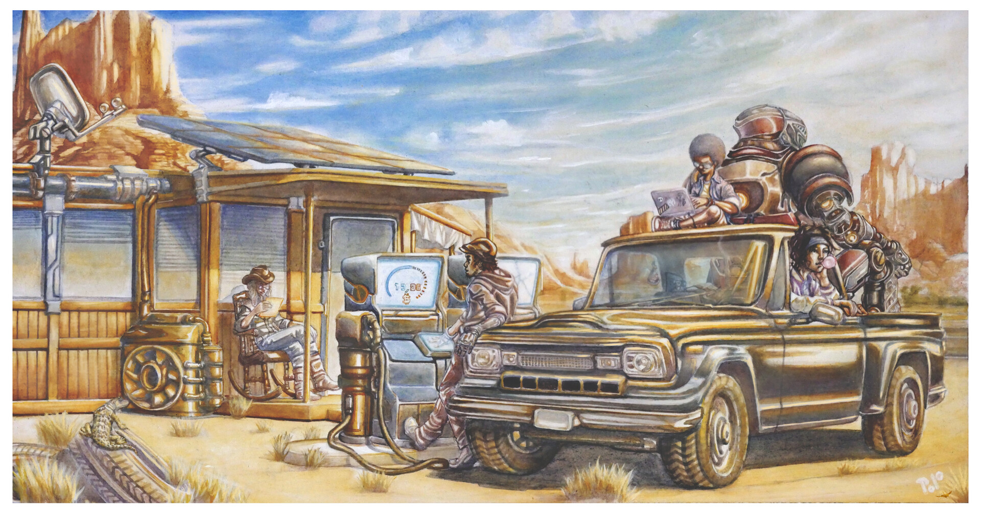 ArtStation - A stop at the Gas Station