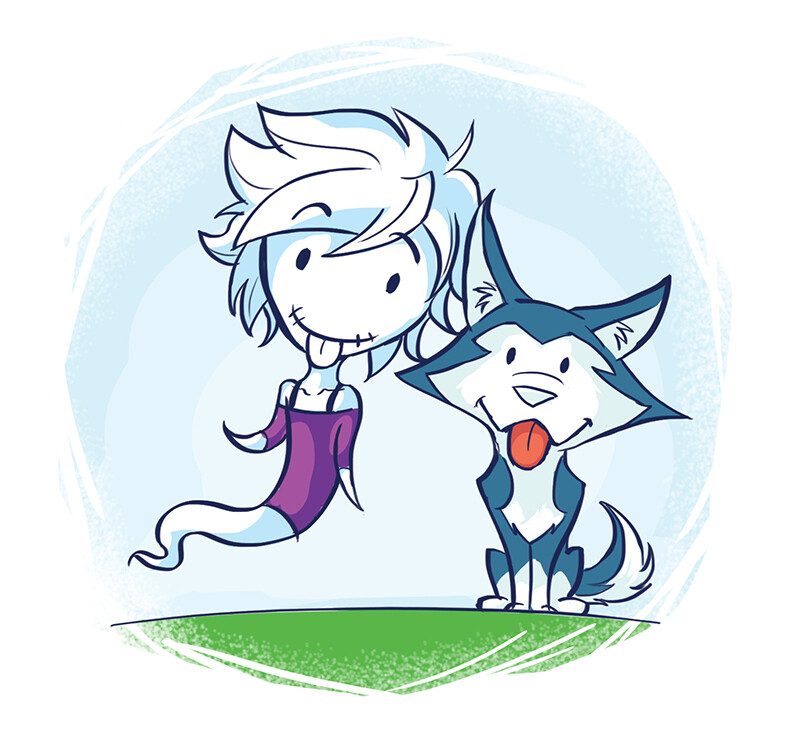 Chicken Draws Dogs - Husky & Kitty - A Bedtime Read