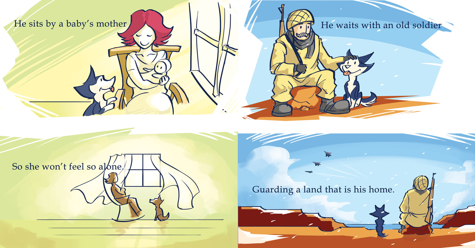 Chicken Draws Dogs - Husky & Kitty - A Bedtime Read