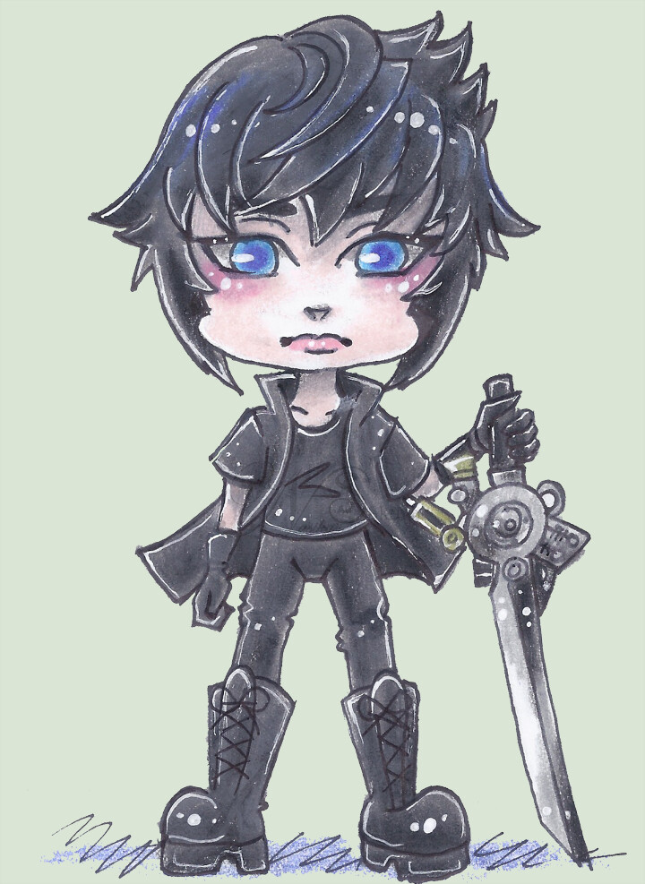 ArtStation - Final Fantasy Noctis chibi