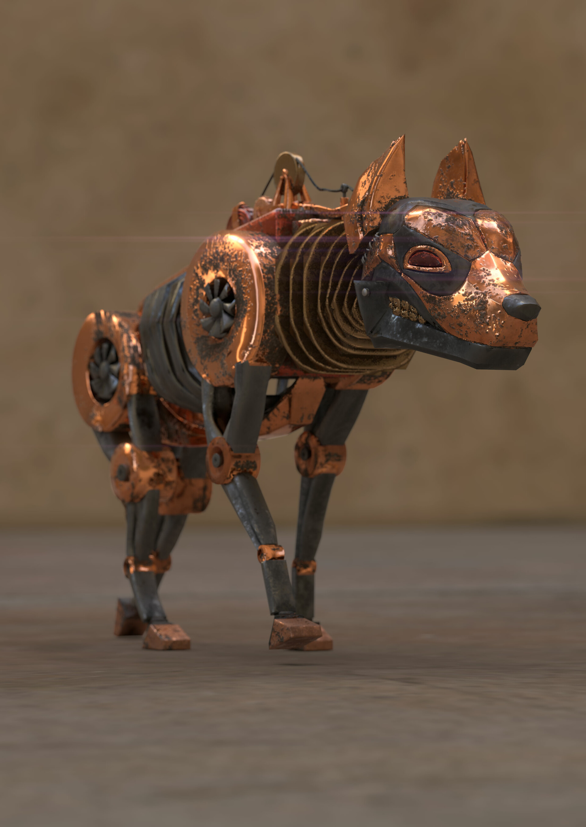 ArtStation - Hyena robot - Steampunk