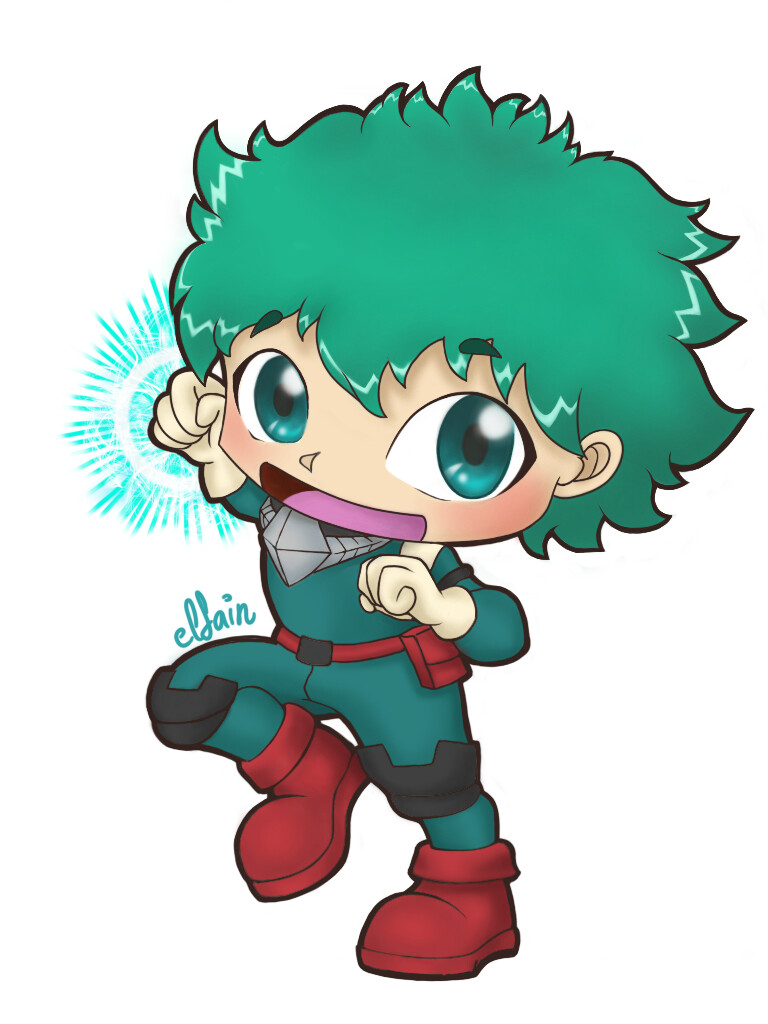 how to draw chibi deku