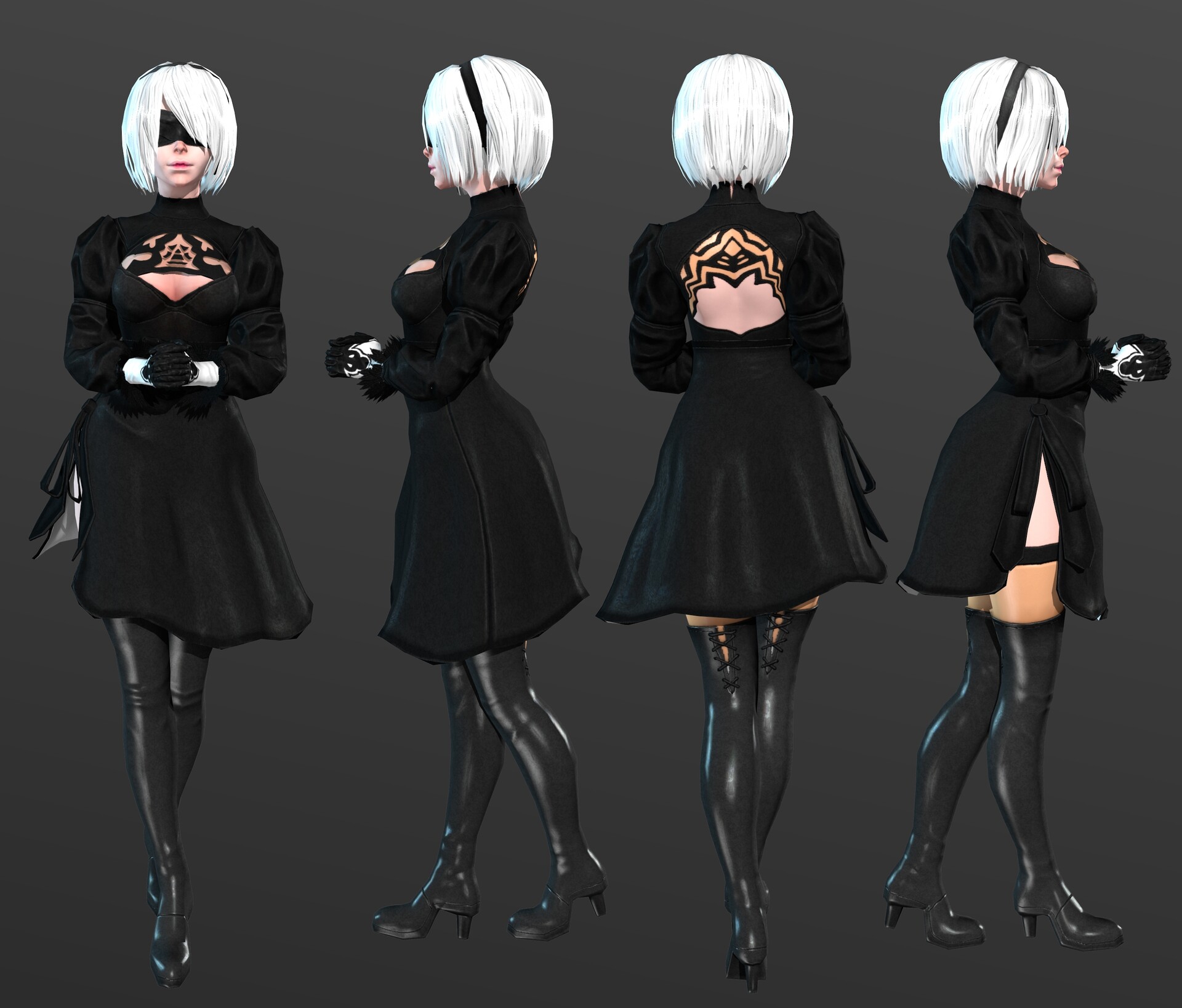 Francisco Ascanio - Nier automata 2b Low Poly