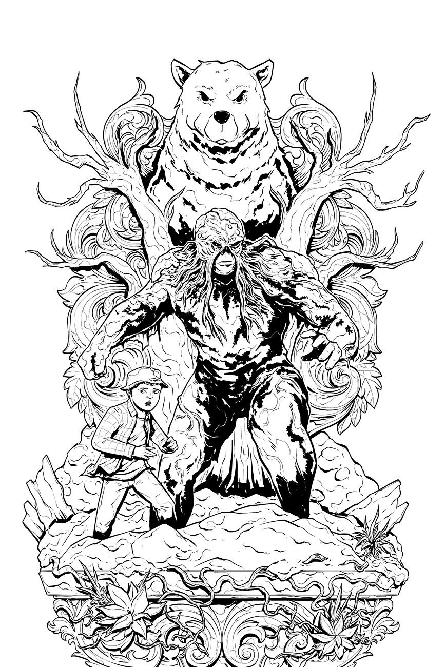 man thing coloring pages