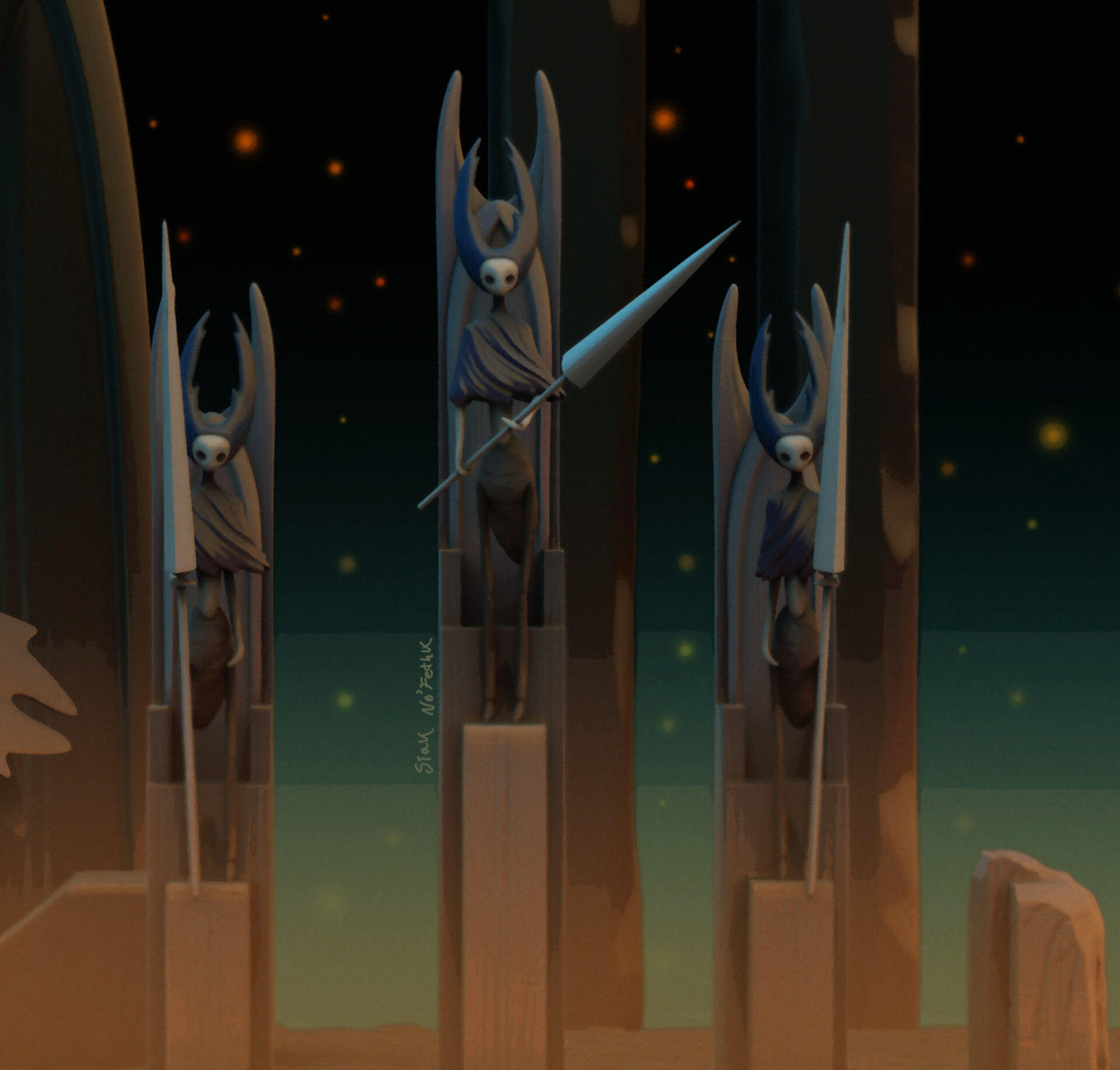 ArtStation - Hollow Knight: The Mantis Lords