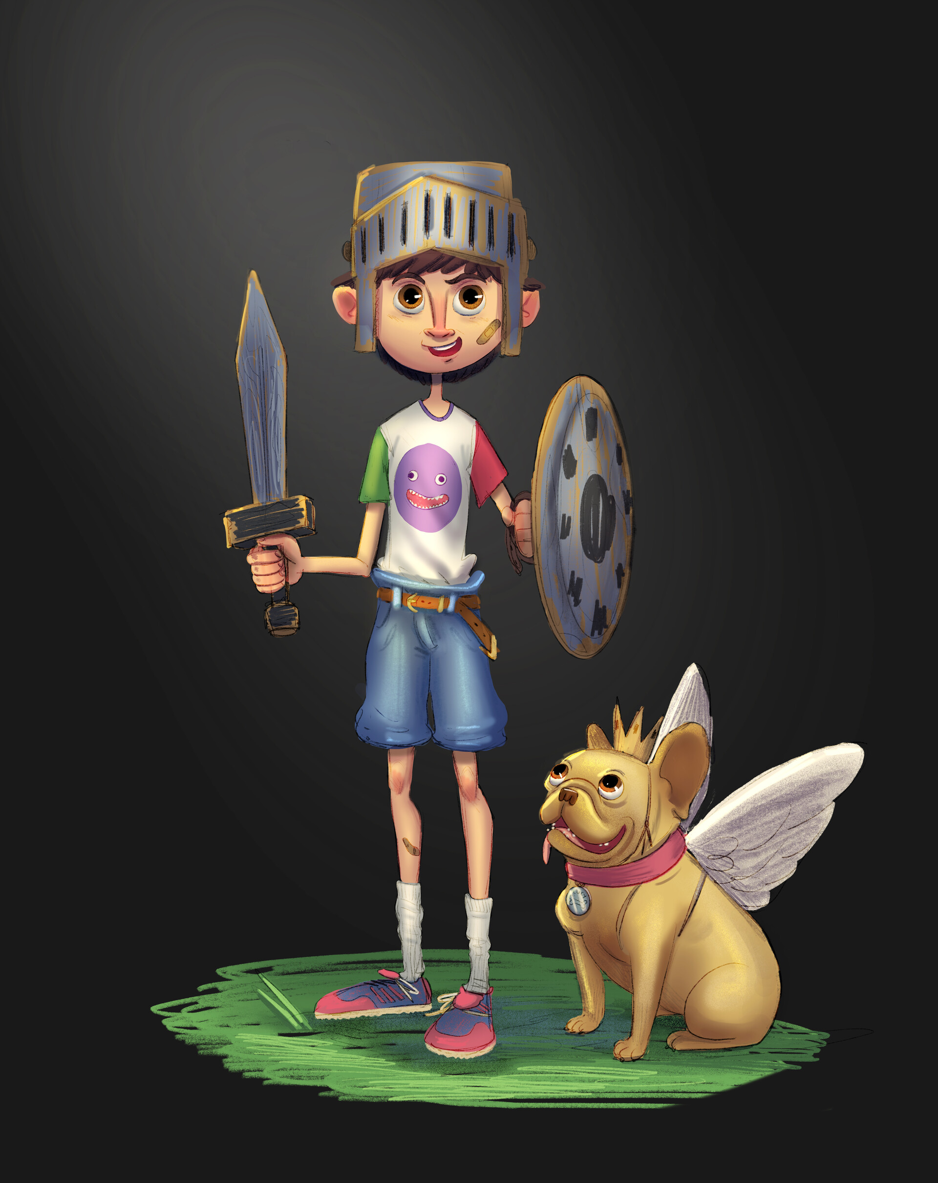 ArtStation - Little knight and his princess