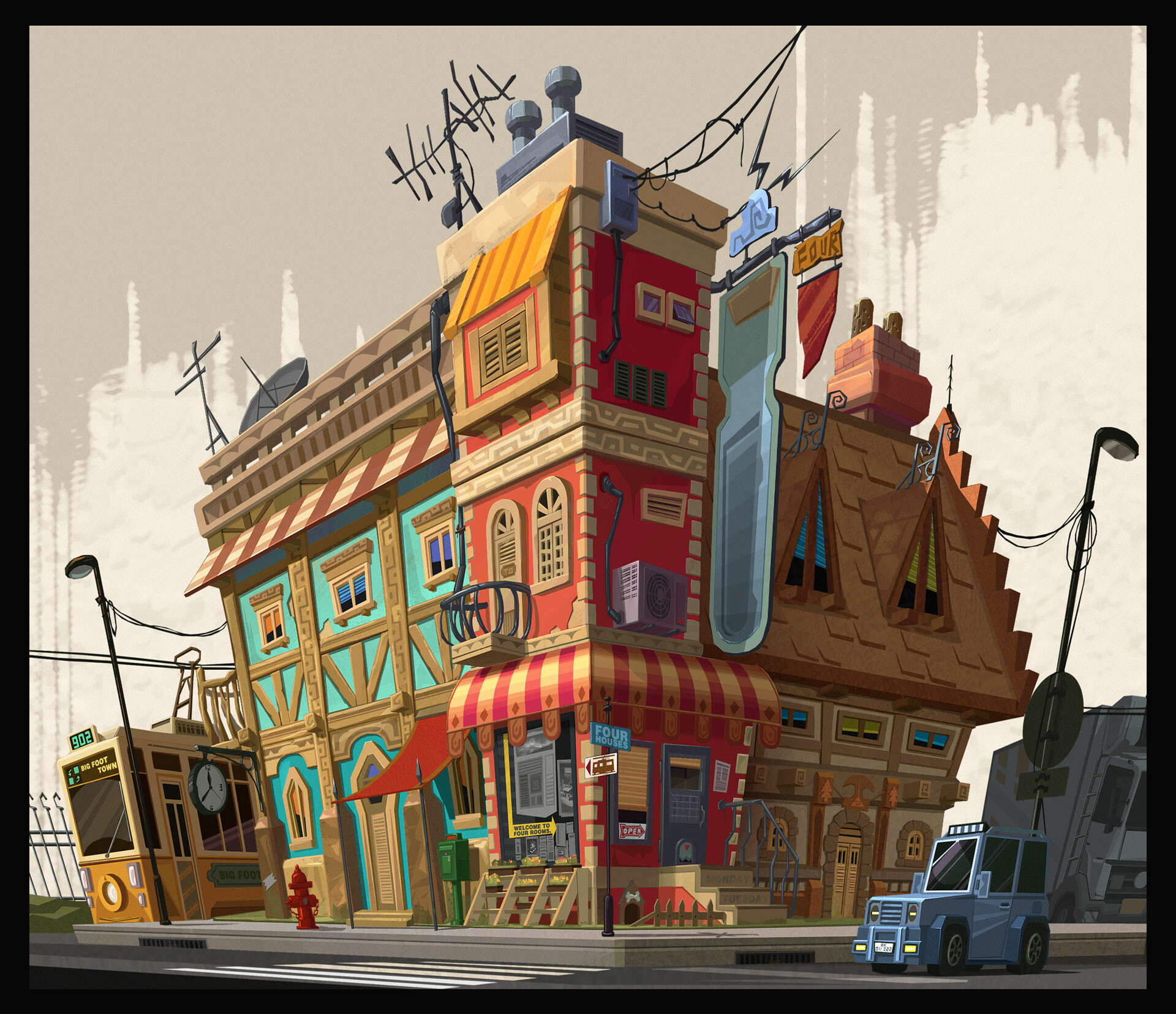 ArtStation - Four houses