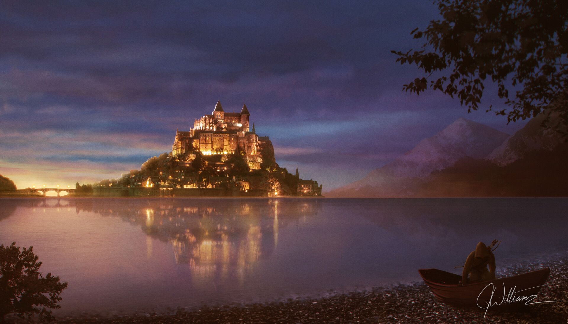 ArtStation - Castle on the Lake