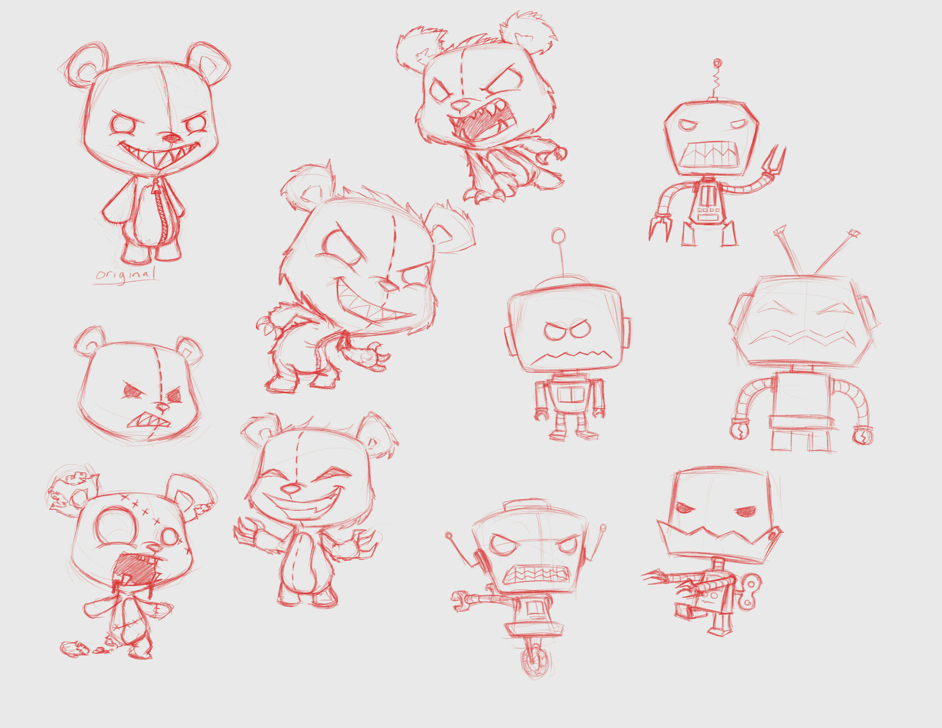 ArtStation - Evil Toy Concept Sketches