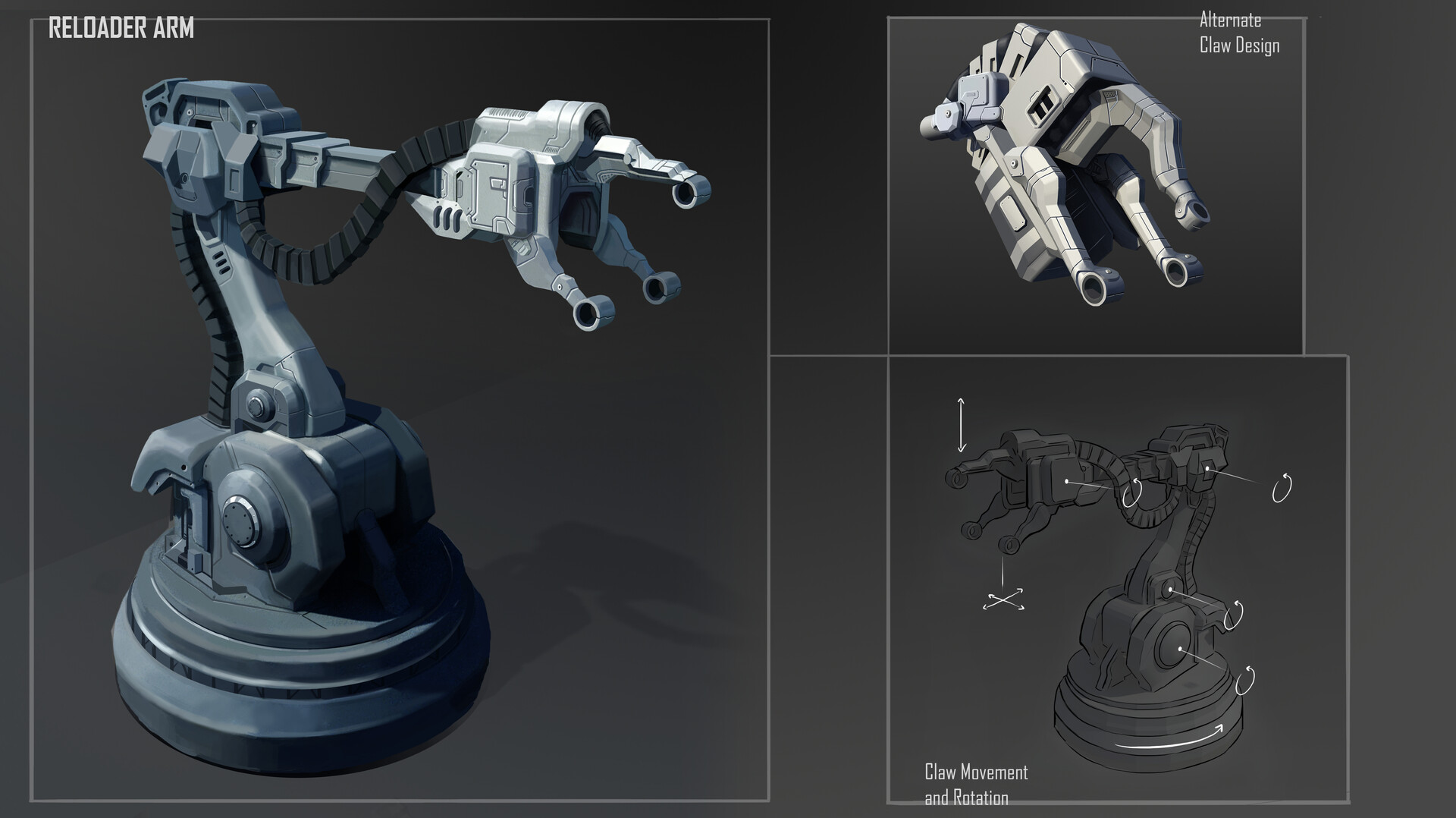 ArtStation - Mechanical Re-loader Arm Design
