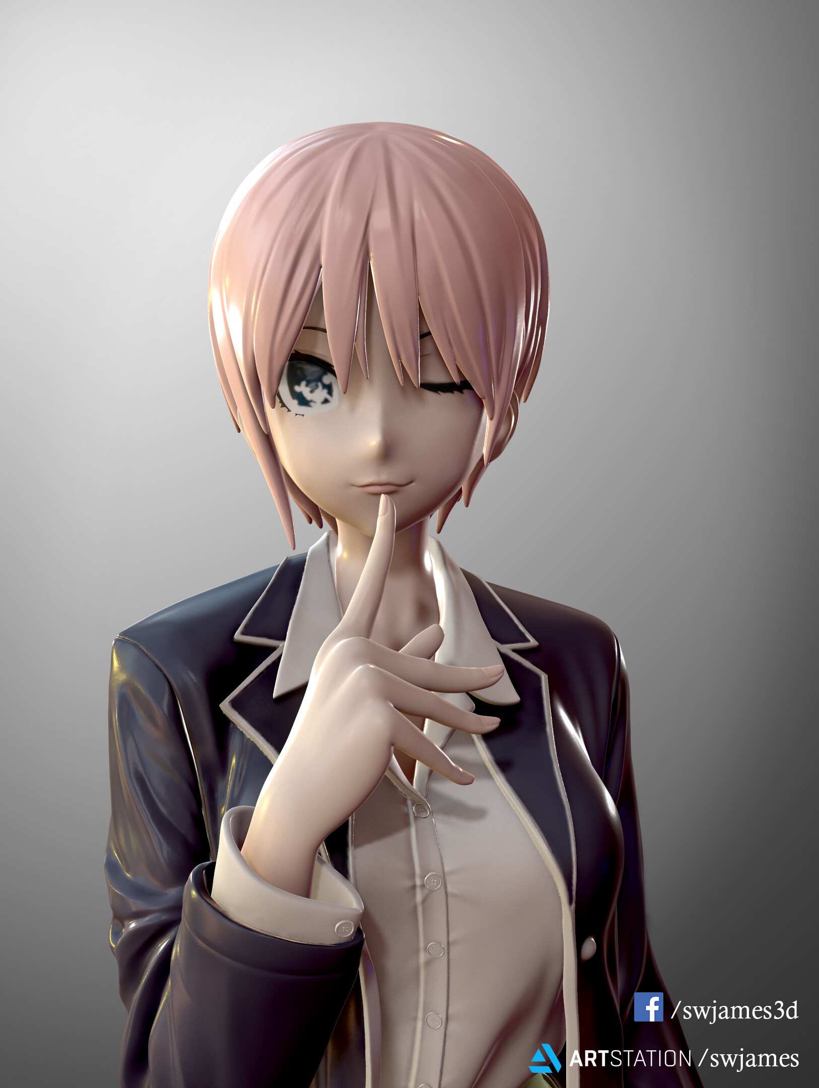 Artstation Gotoubun No Hanayome Ichika 3d Fanart