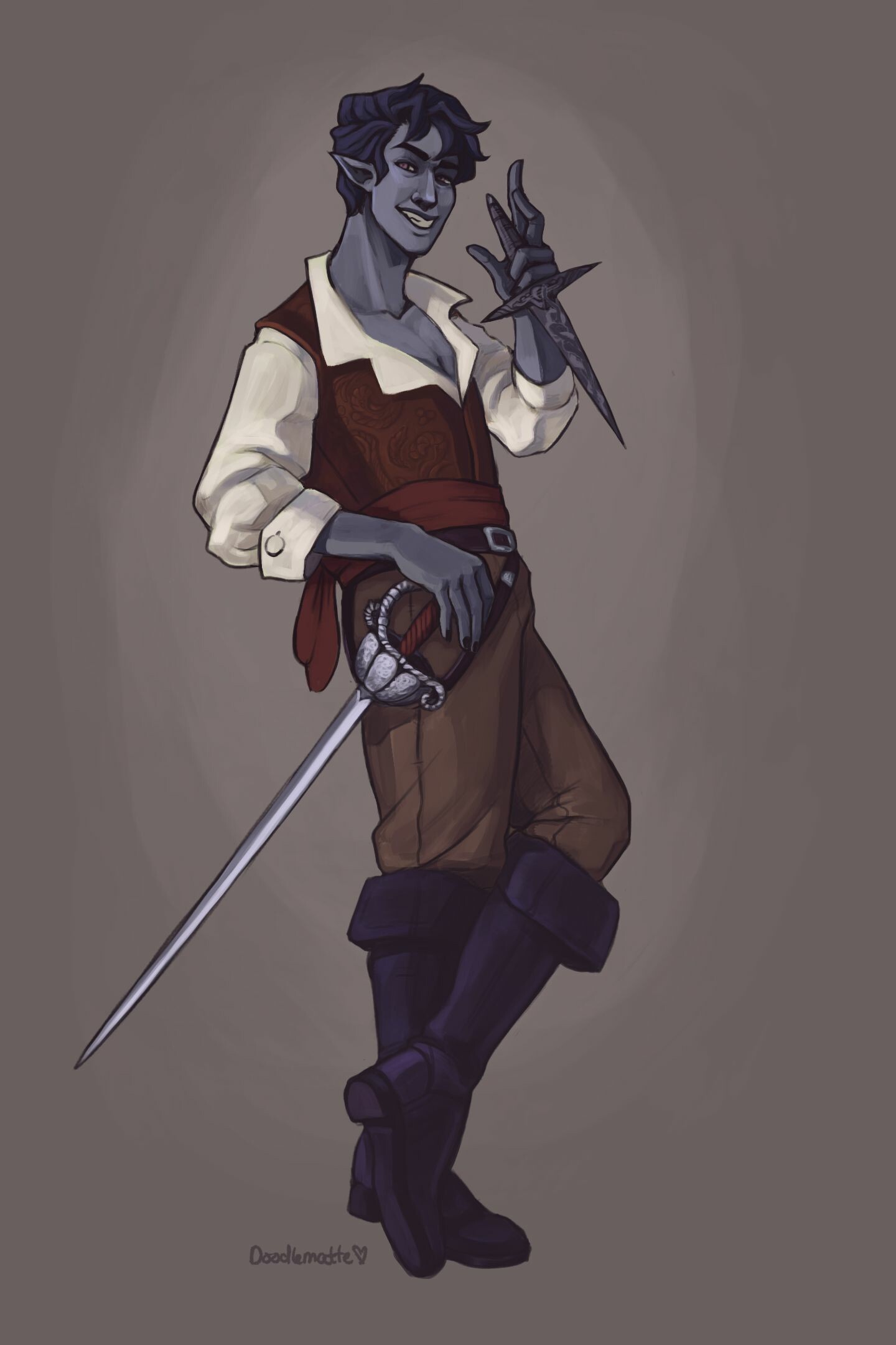 ArtStation - Commissioned Drow Character Portrait