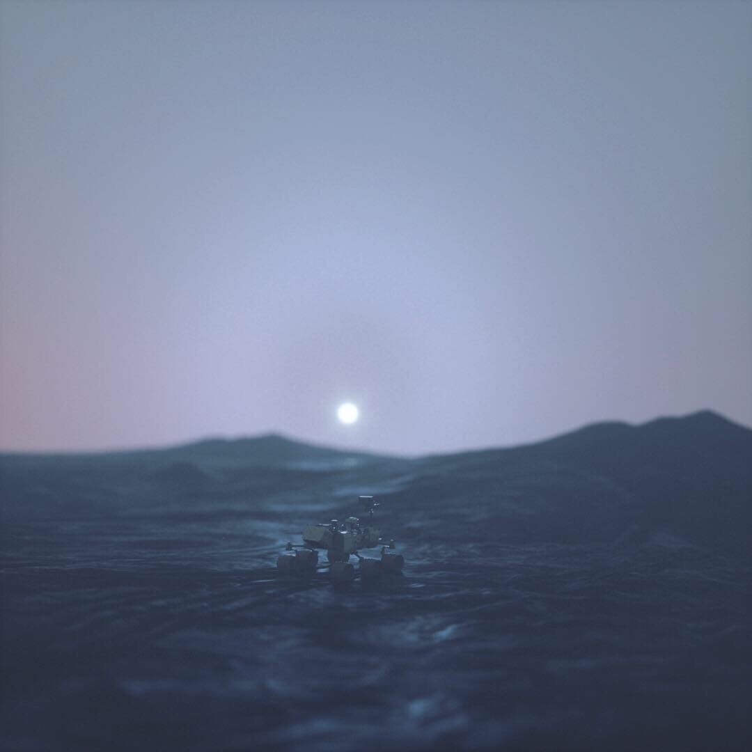 ArtStation - Sunset on Mars