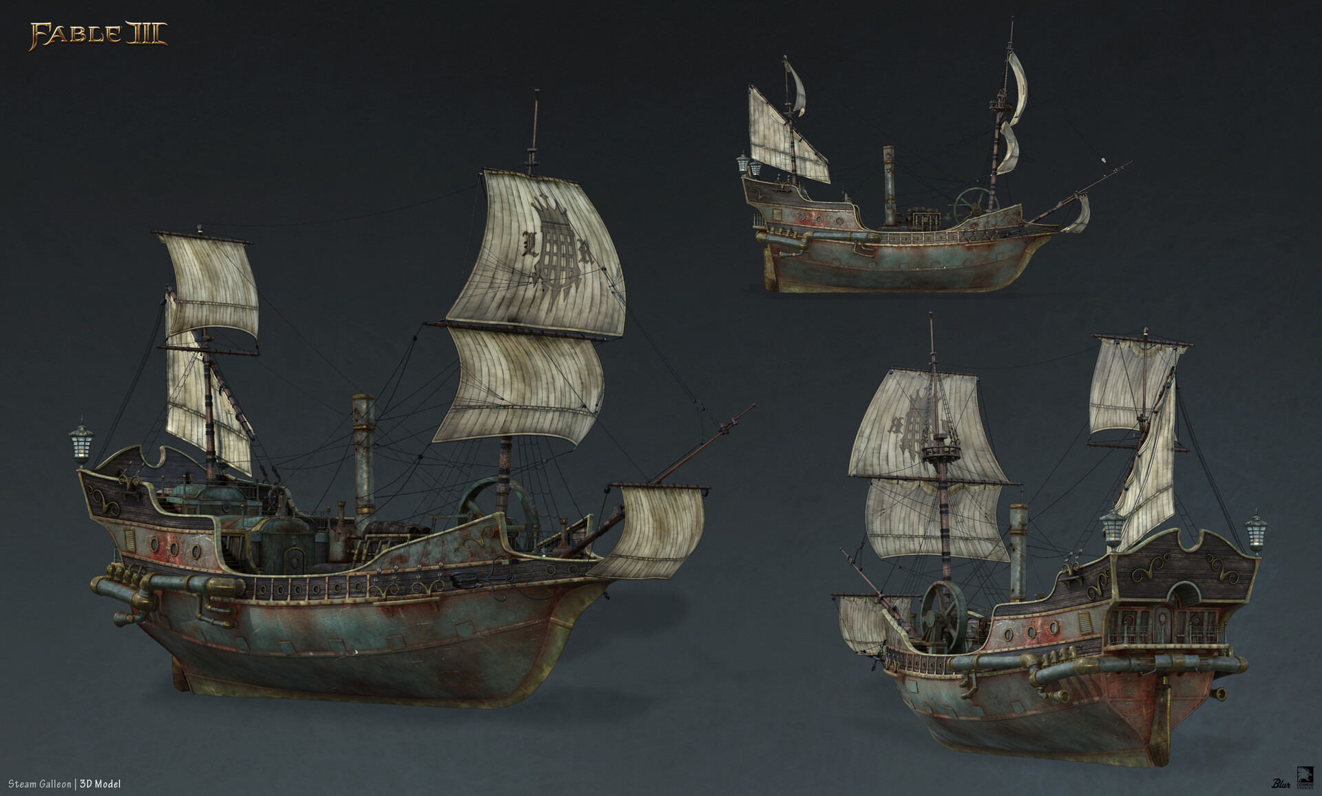David Oxford - Fable 3 - Steampunk ships
