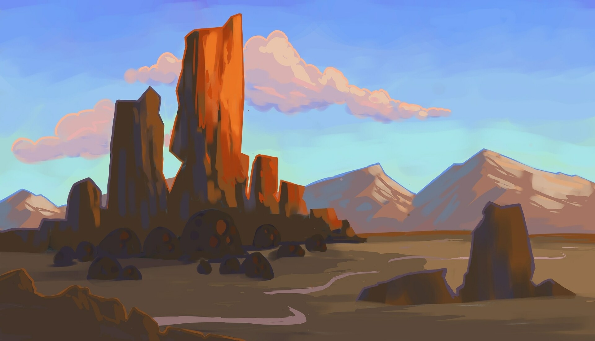 Amanda Postma - Desert Background Paintings