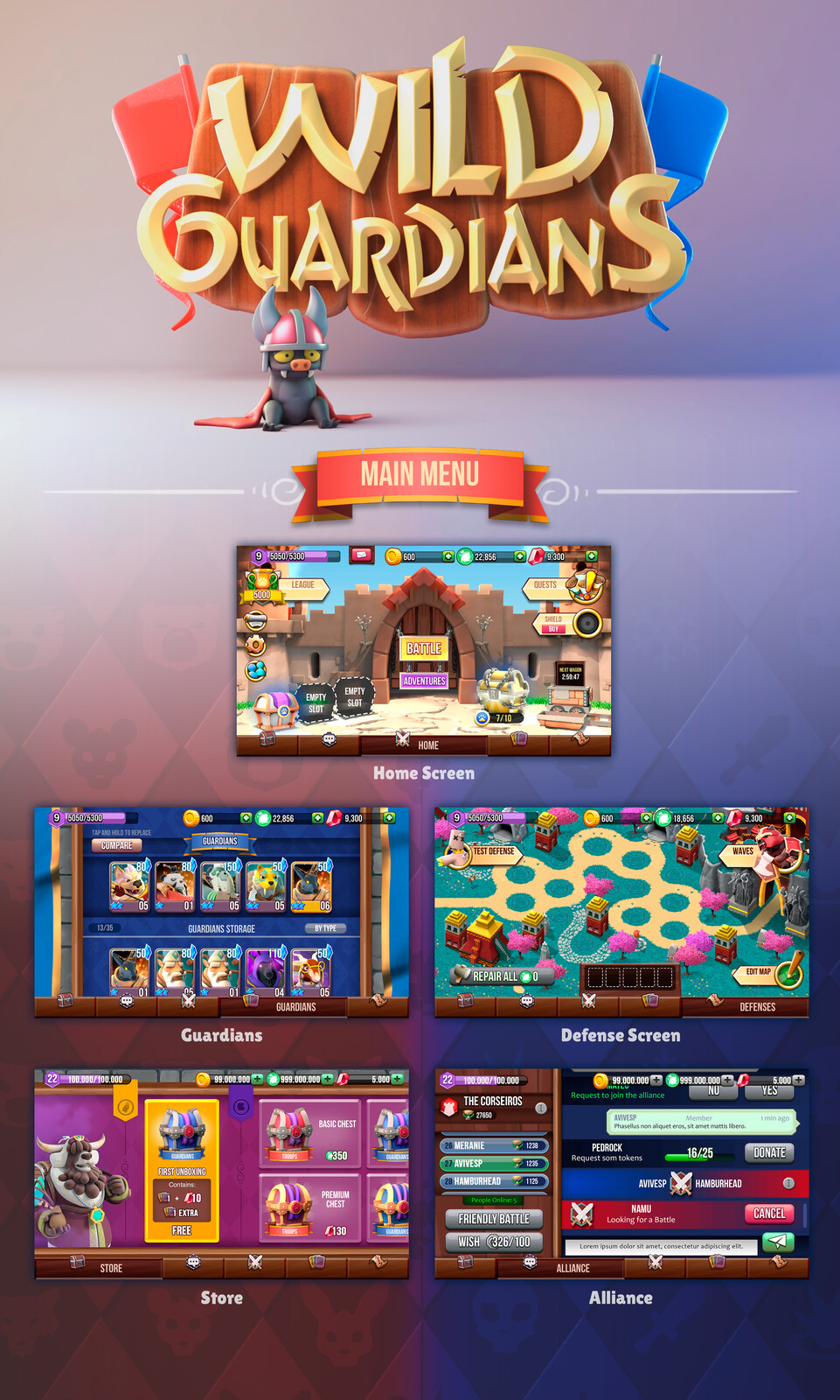 Albert Vives - User Interface - Wild Guardians