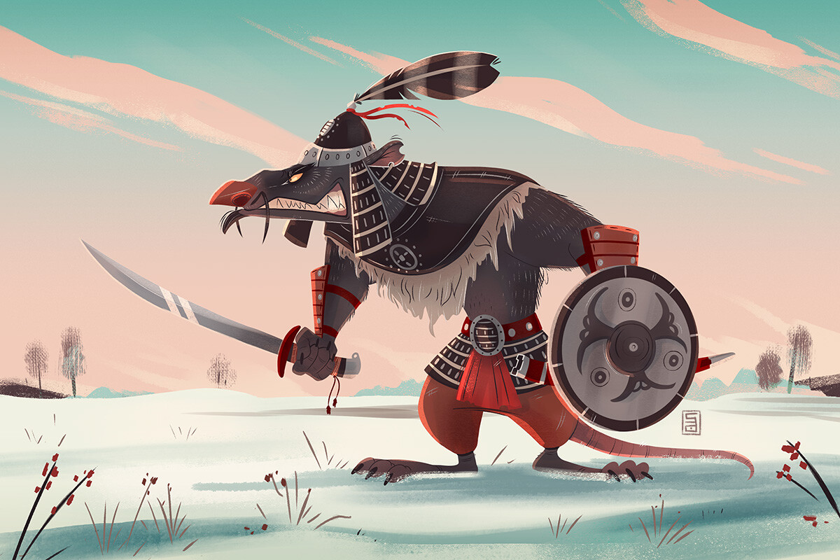 ArtStation - Mongolian Rat Warrior