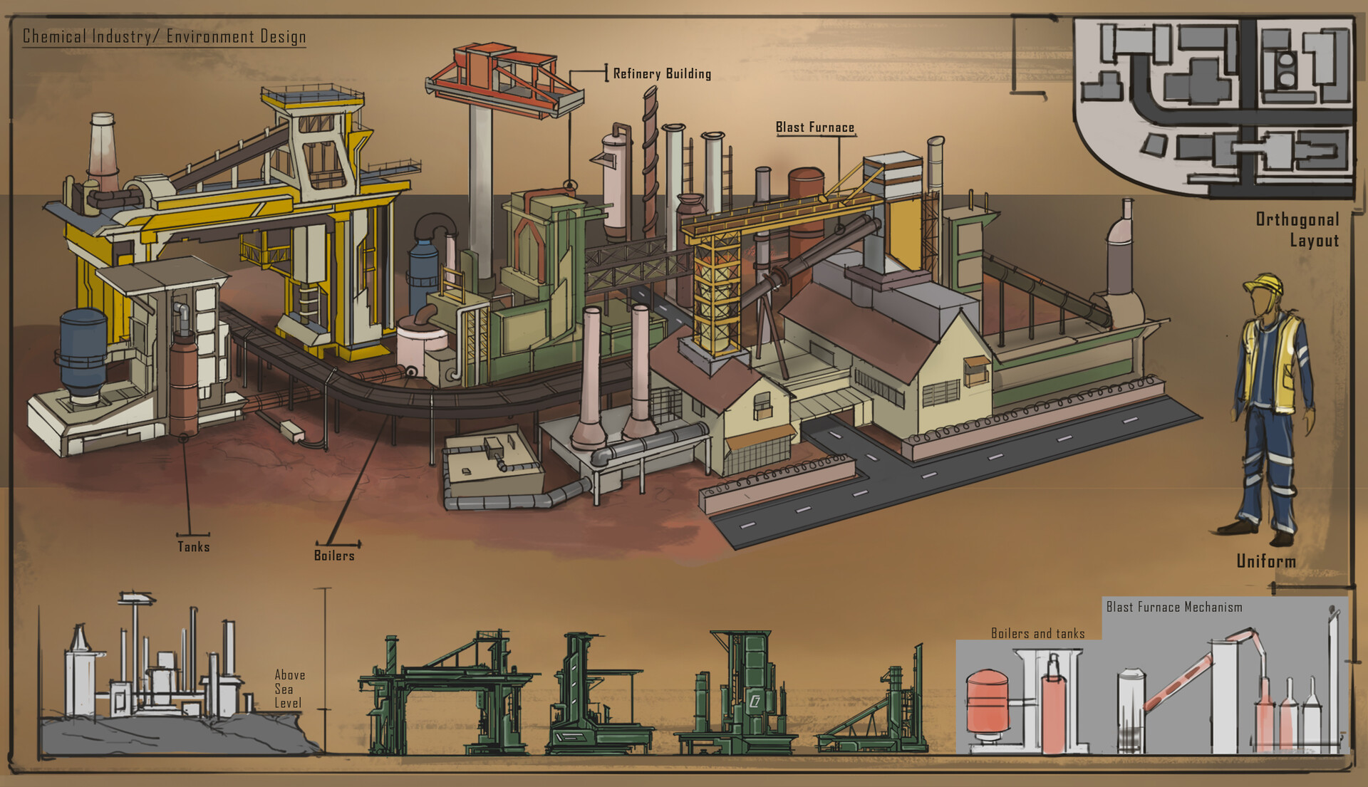 ArtStation - Environment Design - Chemical Industry